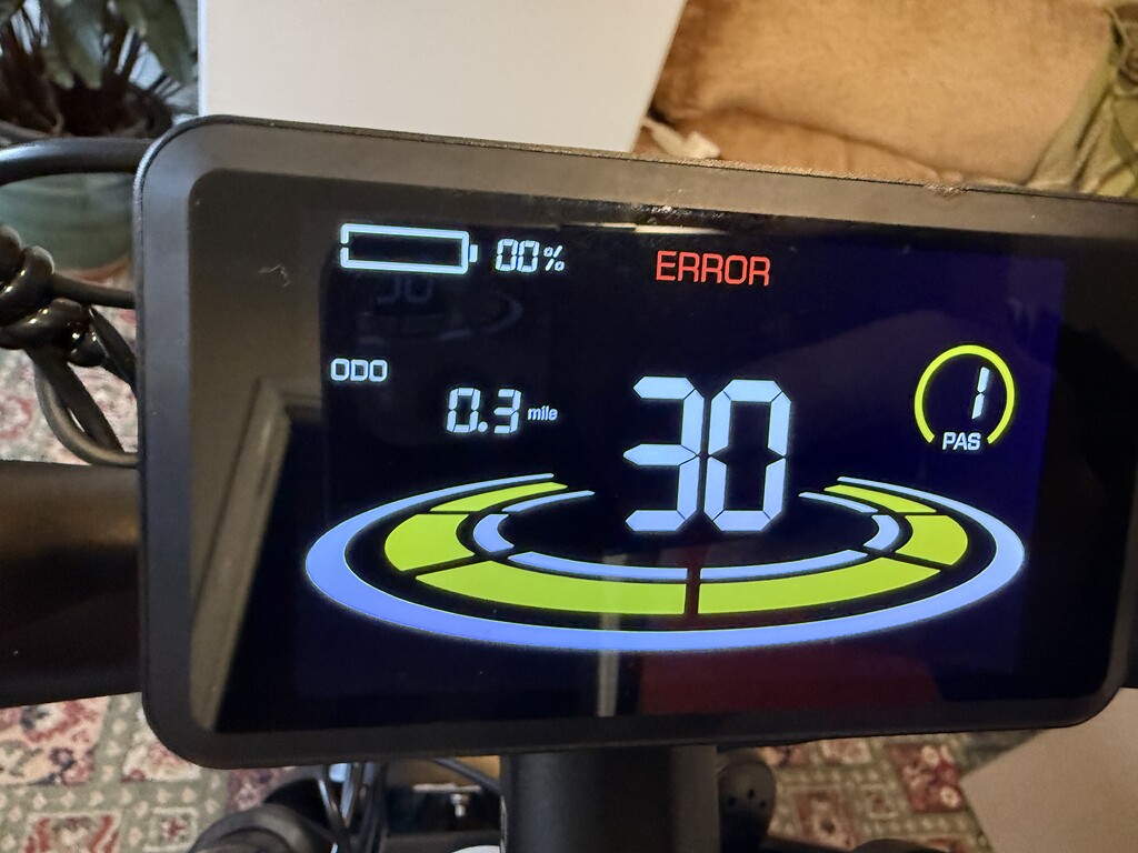 Brand new Ranger, ERROR CODE 30 and battery icon is flashing as well ...